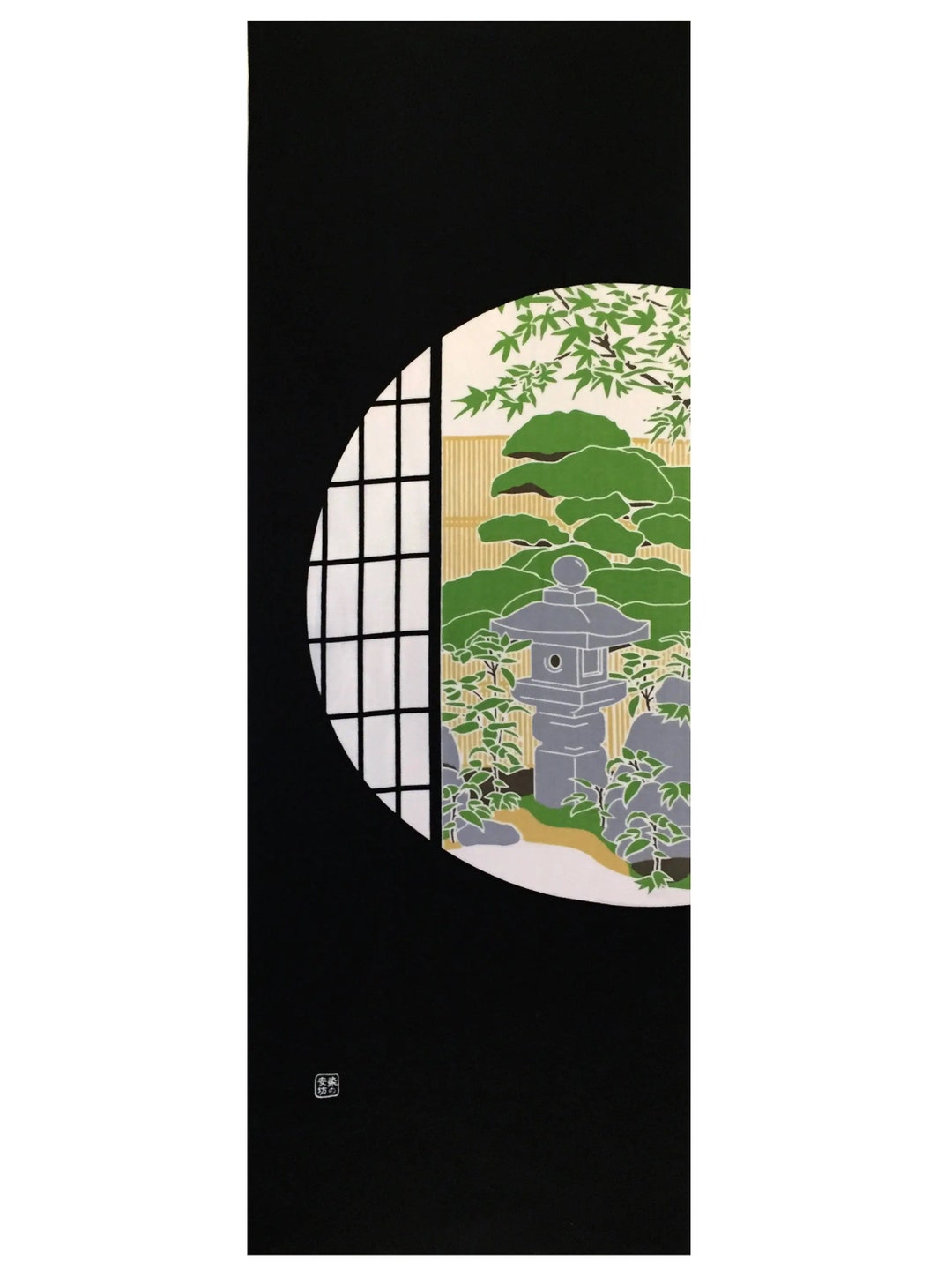Japanese Garden Summer Tenugui, Tenugui Art, Tea Towel, Versatile ...