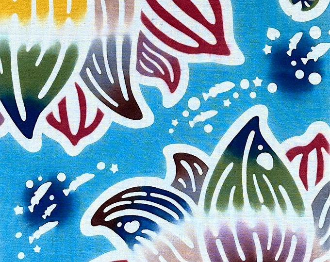 BINGATA Ocean Flowers Tenugui Art, Tea Towel, Versatile Cotton Cloth ...