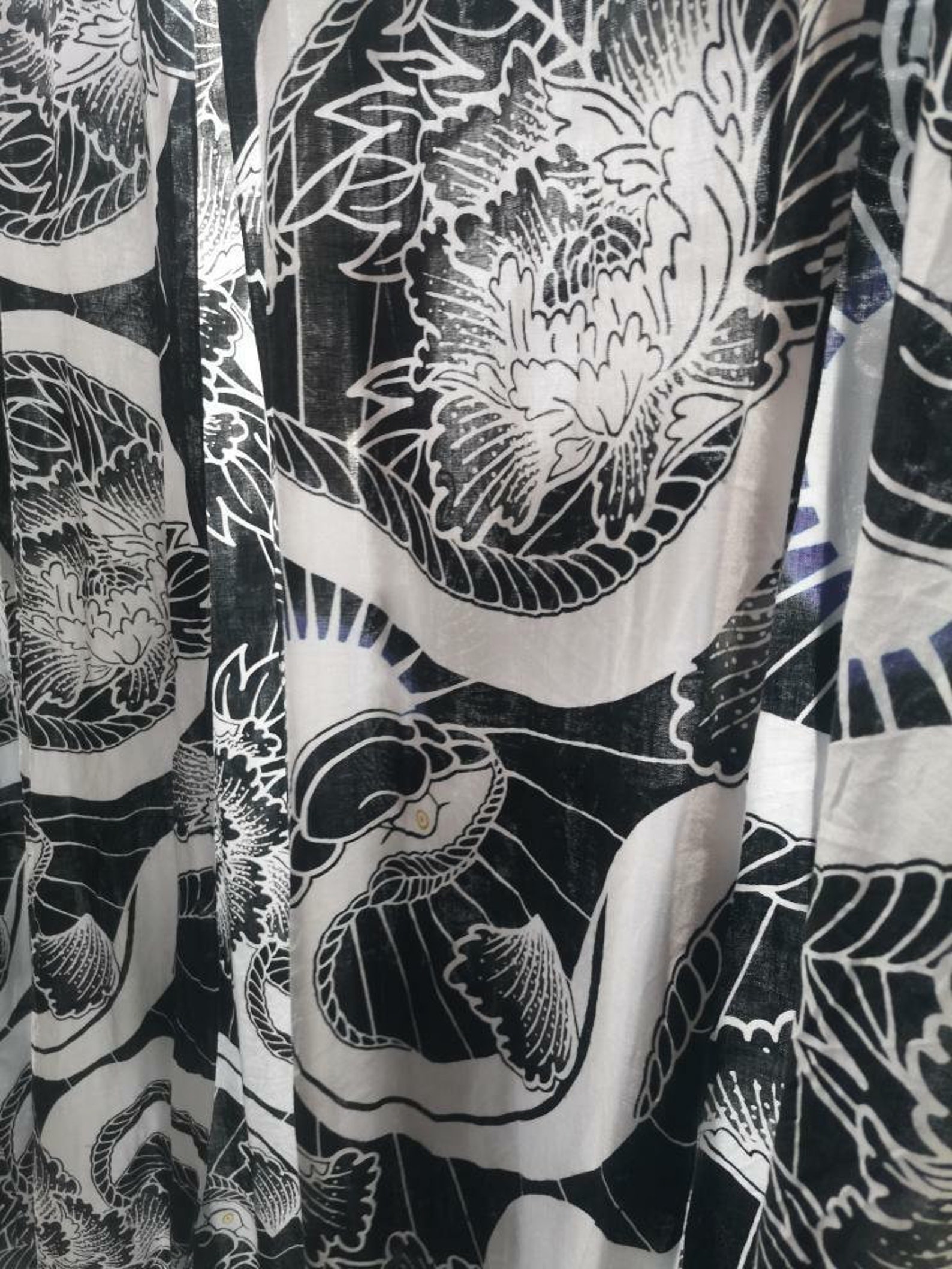 Tebori X Tenugui Snake Tenugui Art, Tea Towel, Versatile Cotton Cloth ...