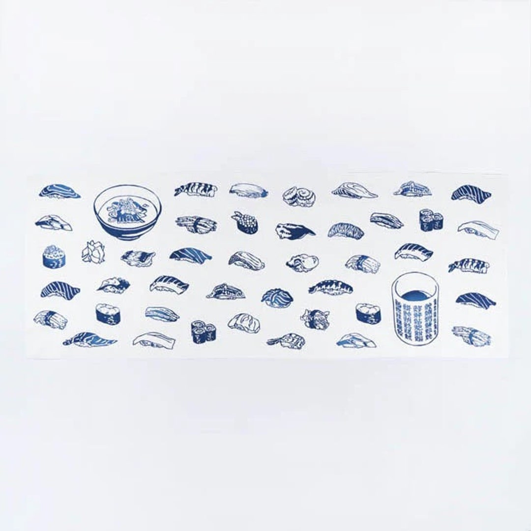 SUSHI TENUGUI, Tenugui Art, Tea Towel, Versatile Cotton Cloth, Chef ...