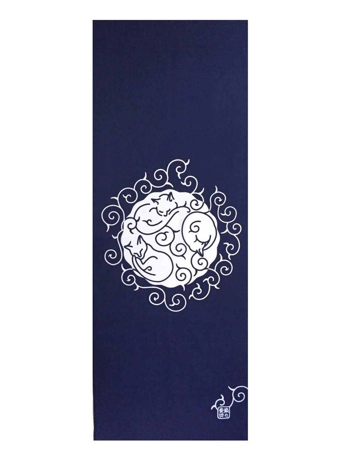 Karakusa Cat Tenugui Towel, Tenugui Art, Tea Towel, Versatile Cotton ...