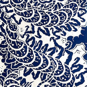 WABORI Tenugui Set blue Dragon X Blue Centipede Versatile Cotton Cloth ...