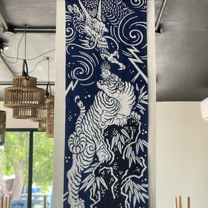 Japanese Hinoki Wood Tenugui Art Display Hanger for Wall Scrolls and ...