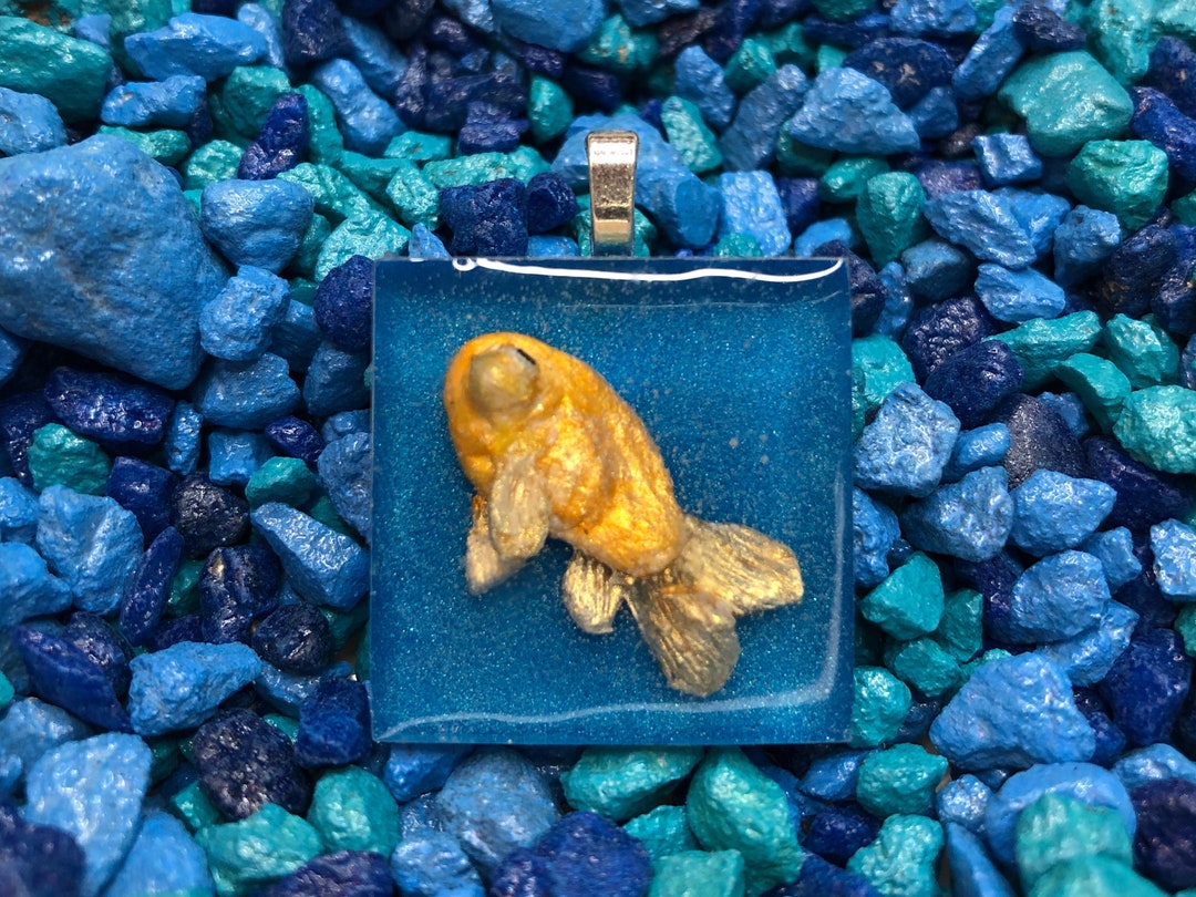Celestial Goldfish Pendant Small Pendant, Celestial Necklace, Goldfish ...