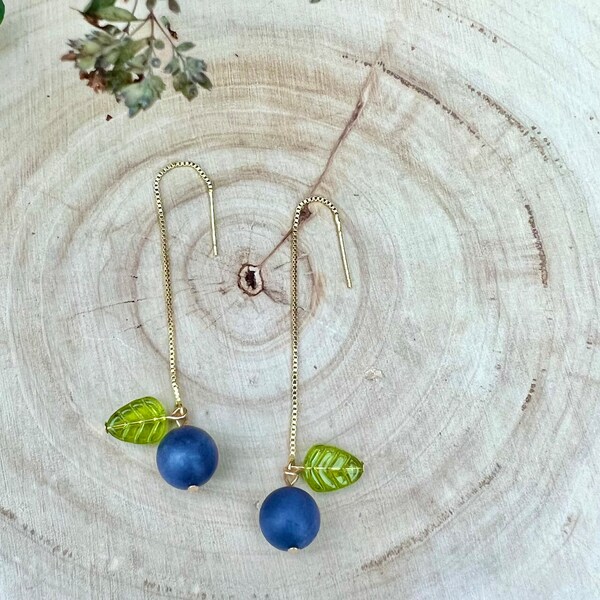 Blueberry Earrings - Etsy