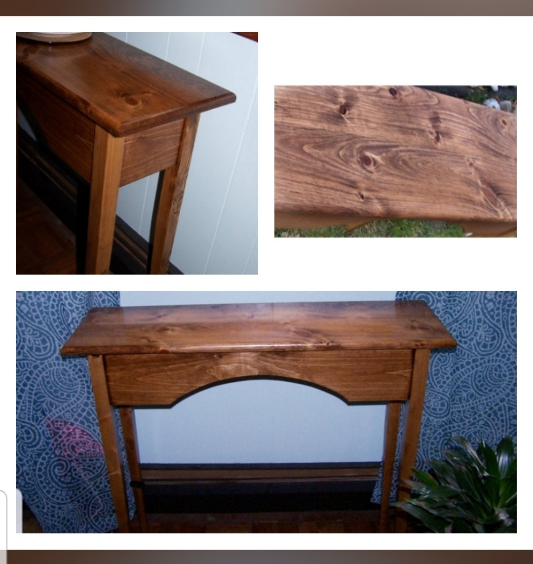 36 Rustic Primitive Style Stained or Natural Solid Wood Wooden Long ...