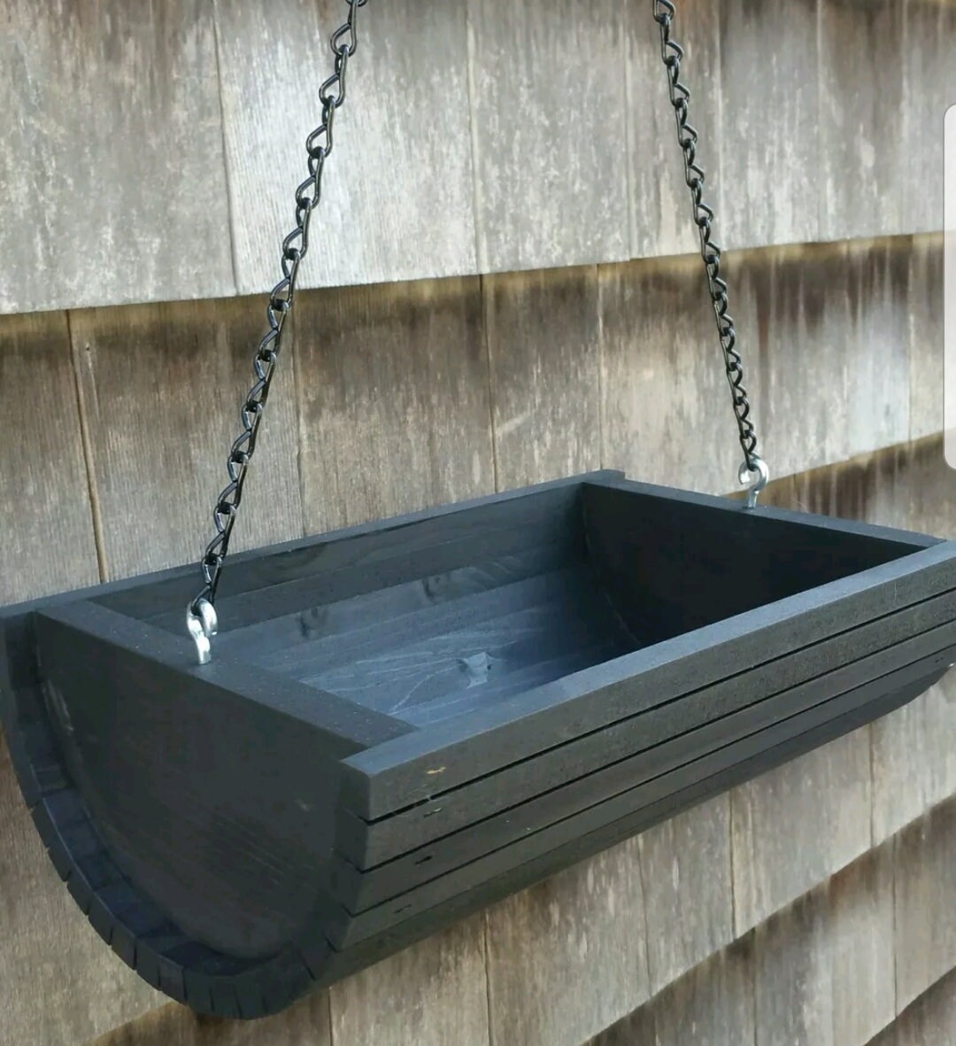 Hanging Rustic Half Moon Bucket Bowl Style Garden Indoor Outdoor ...