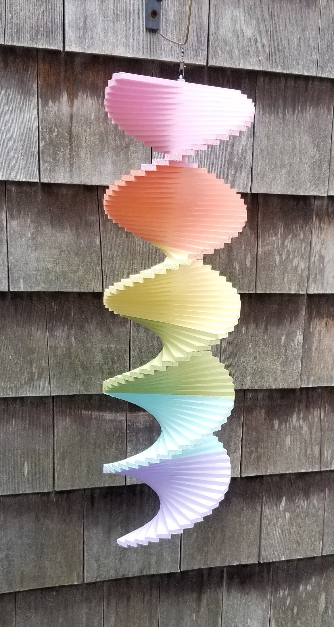 24 Pastel Rainbow wood wooden floating twister spinner | Etsy