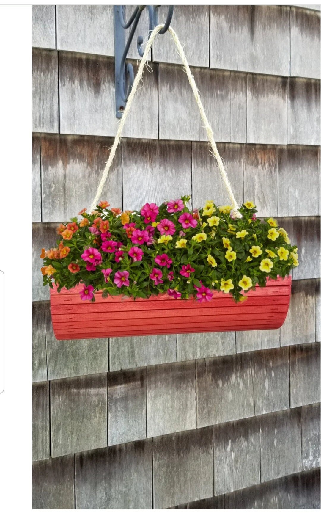 Half Moon Barn Red Stain With Chain or Rope Wood Wooden Indoor/outdoor ...