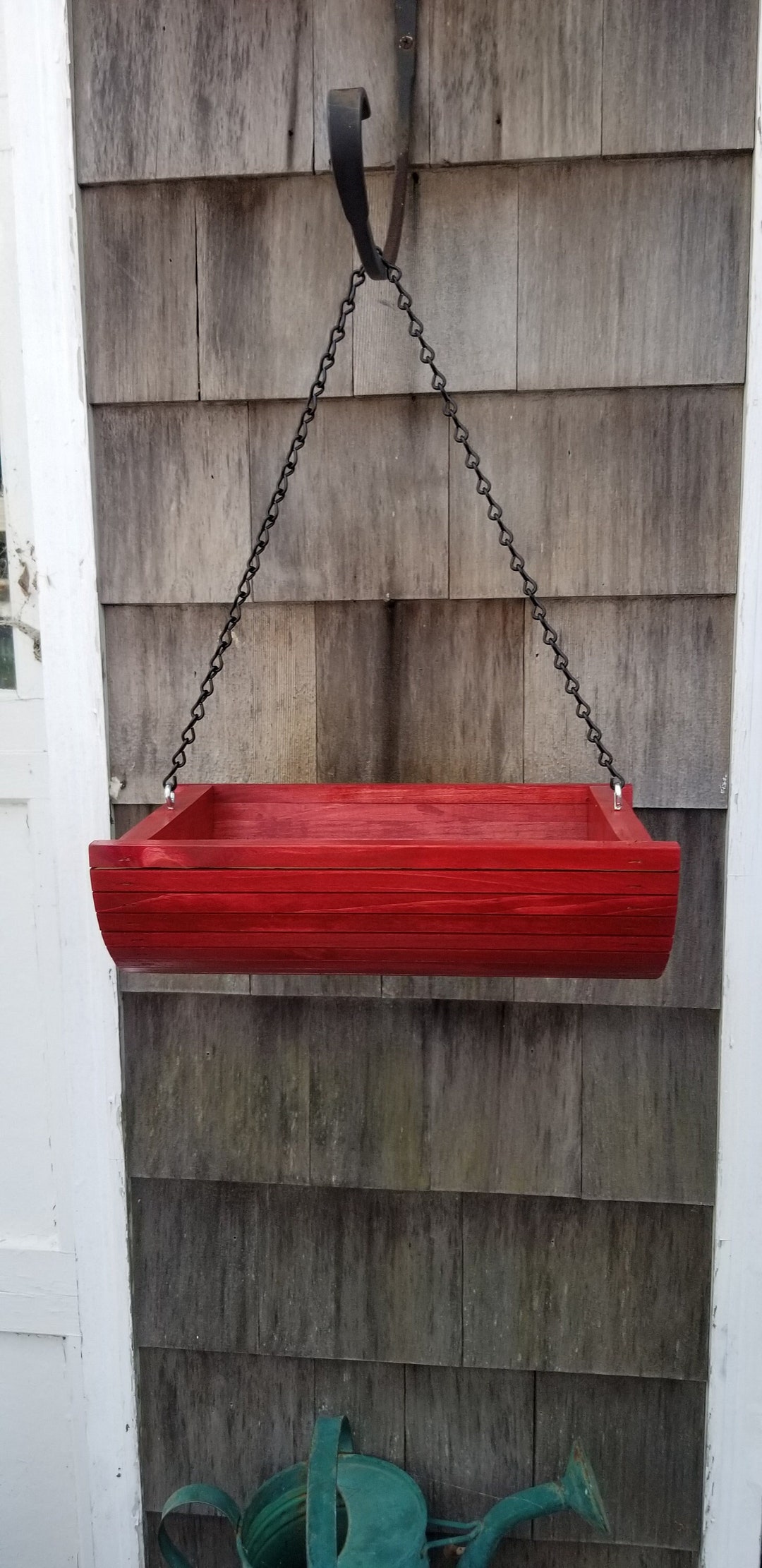 Half Moon Barn Red Stain With Chain or Rope Wood Wooden Indoor/outdoor ...