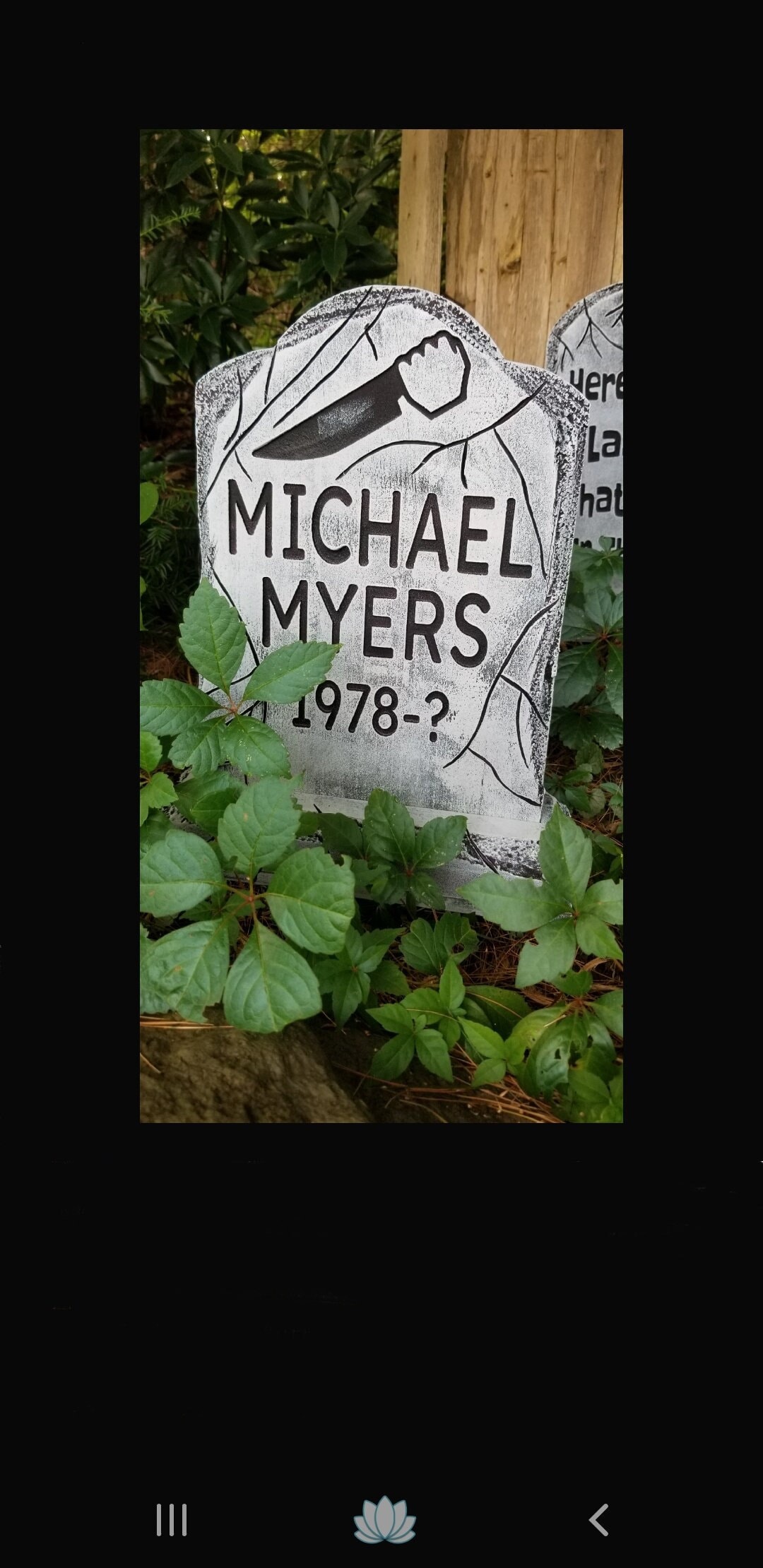 Michael Myers Gravestone Headstone Graveyard Grave Stone Cemetery Sign ...