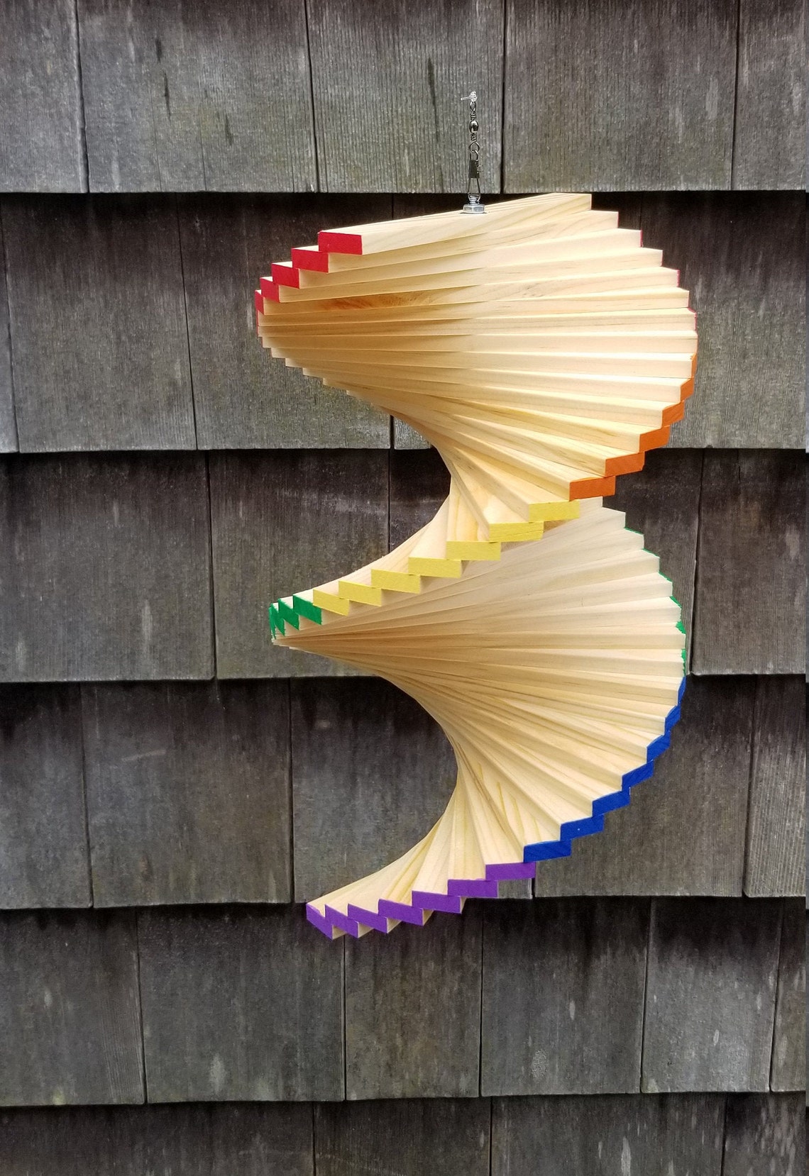 Rainbow trim/edge natural wooden wood yard garden porch patio | Etsy