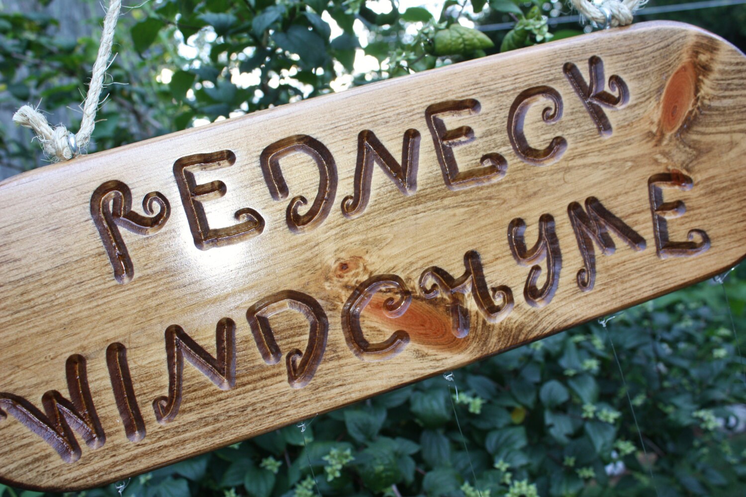 Hanging Redneck Beer Can Handcrafted Carved/etched Stained - Etsy