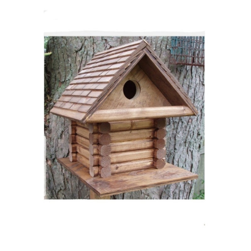 Log Cabin Birdhouse - Etsy