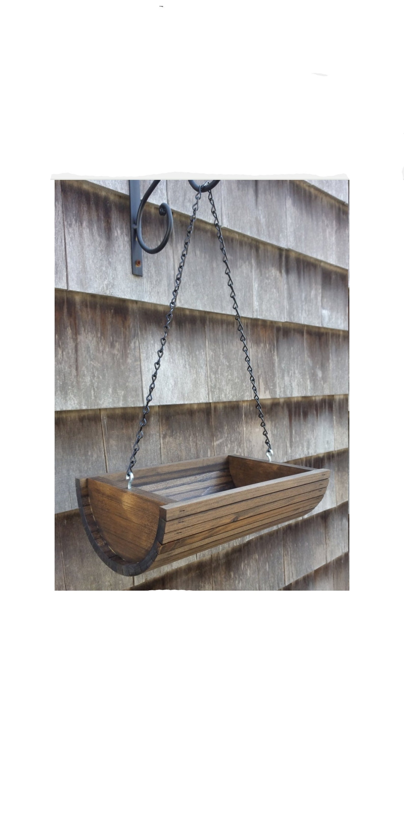 Hanging Rustic Half Moon Bucket Bowl Style Garden Indoor - Etsy