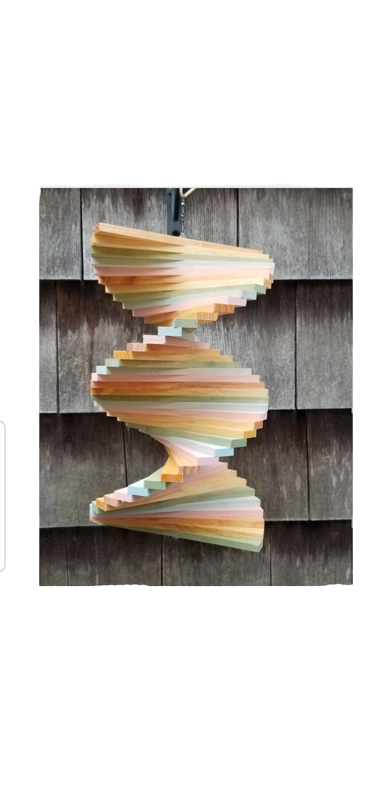 Stained Pastel Spinner Spiral Twister Garden Yard Tree Porch Patio Wind ...