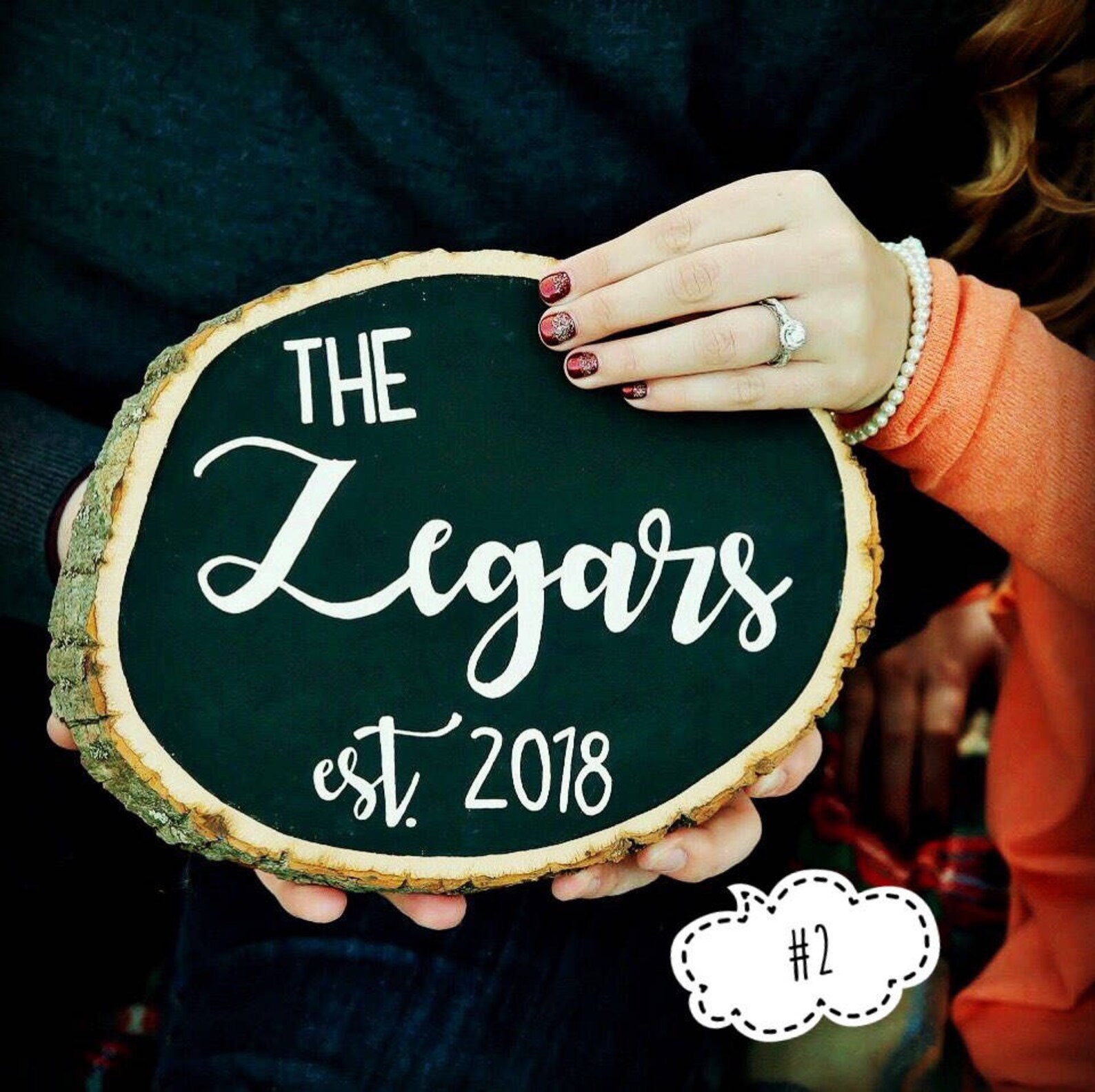 Personalized Last Name Wood Slice Sign - Etsy