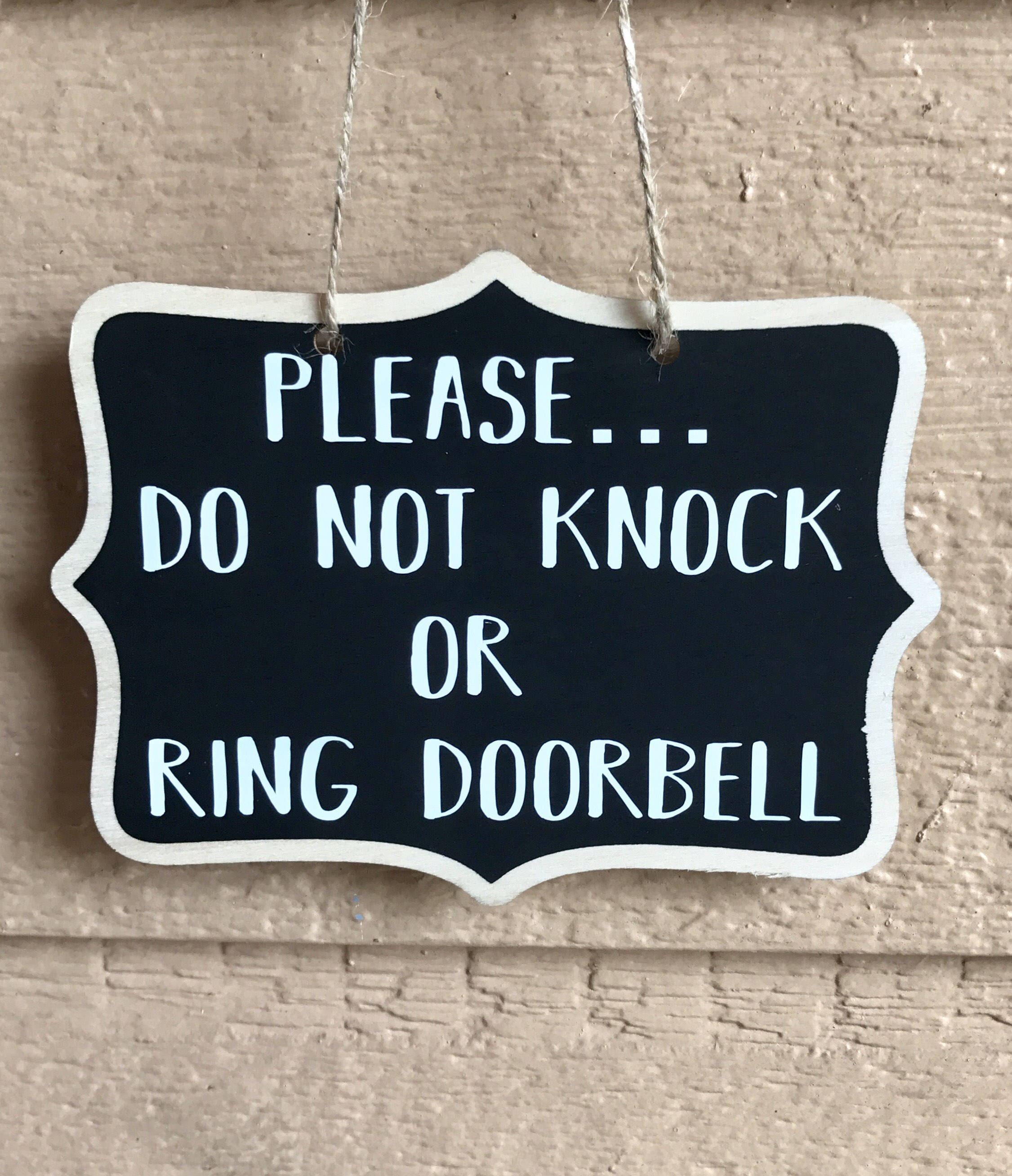 Do Not Knock Do Not Ring Doorbell Do Not Disturb No Soliciting Sign ...