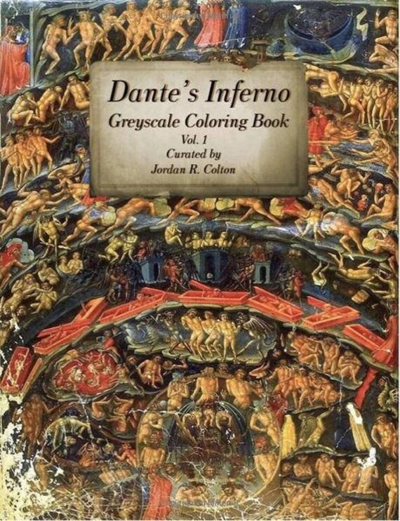 Dante's Inferno Greyscale Coloring Book Volume 1 | Etsy