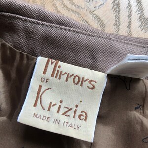 Vintage Mirrors of Krizia Light Brown Sand Color Double Breasted Wool ...