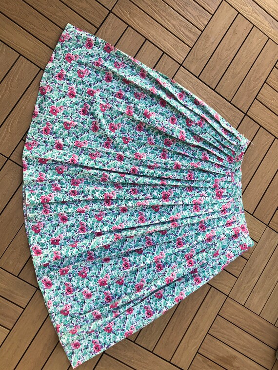 1970 summer calico floral romantic prairie style plea… - Gem