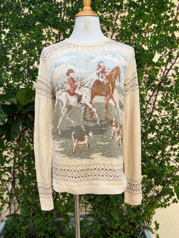Vintage horse equestrian sweater - Gem