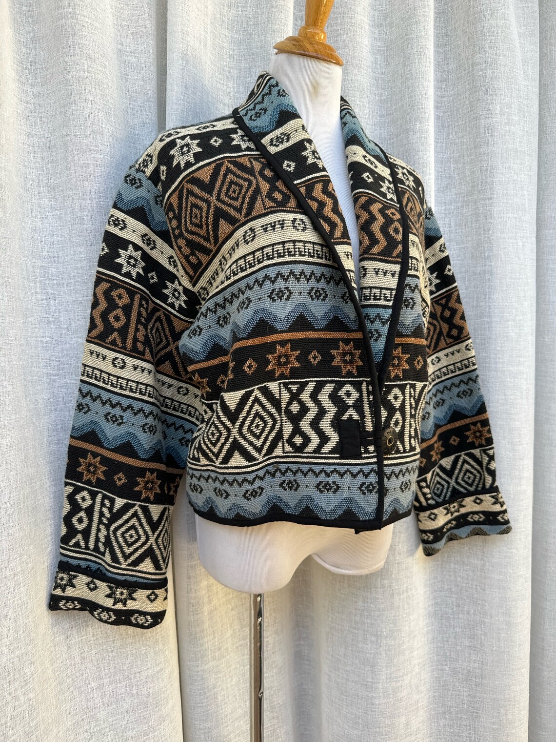 Flashback Ethnic Pattern Woven Tapestry 100% Cotton Jacket Blazer. - Etsy