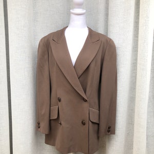 Vintage Mirrors of Krizia Light Brown Sand Color Double Breasted Wool ...