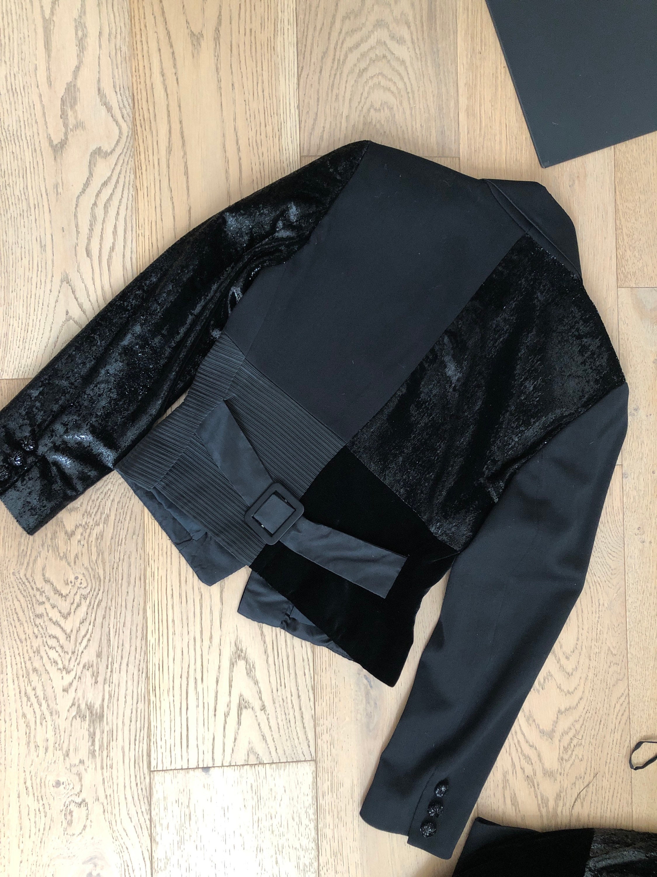 Randolph Duke Silk, Rayon, Shiny Velvet Blend Blazer, Little Black ...