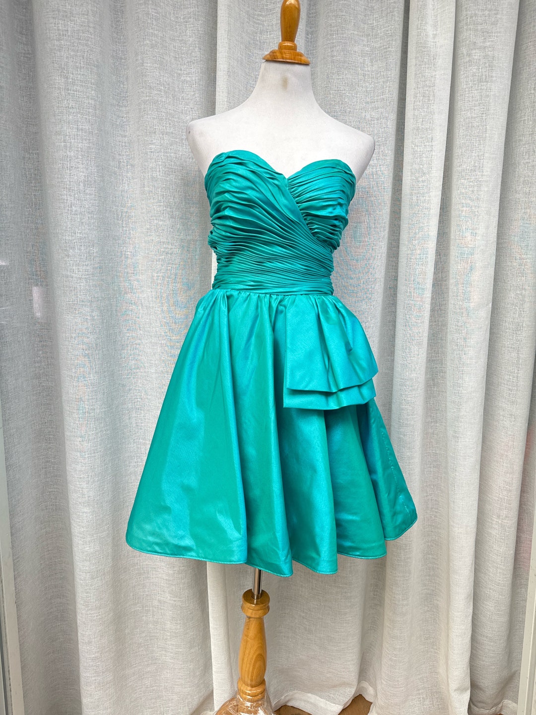 I. Magnin After Five by Julie Duroche Aqua Green Turquoise Iridescent ...