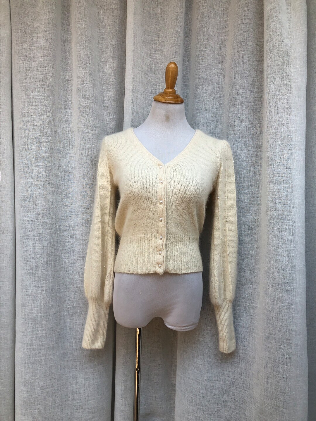 Reference Point by Garrett off White Cream Cardigan Button Down With ...