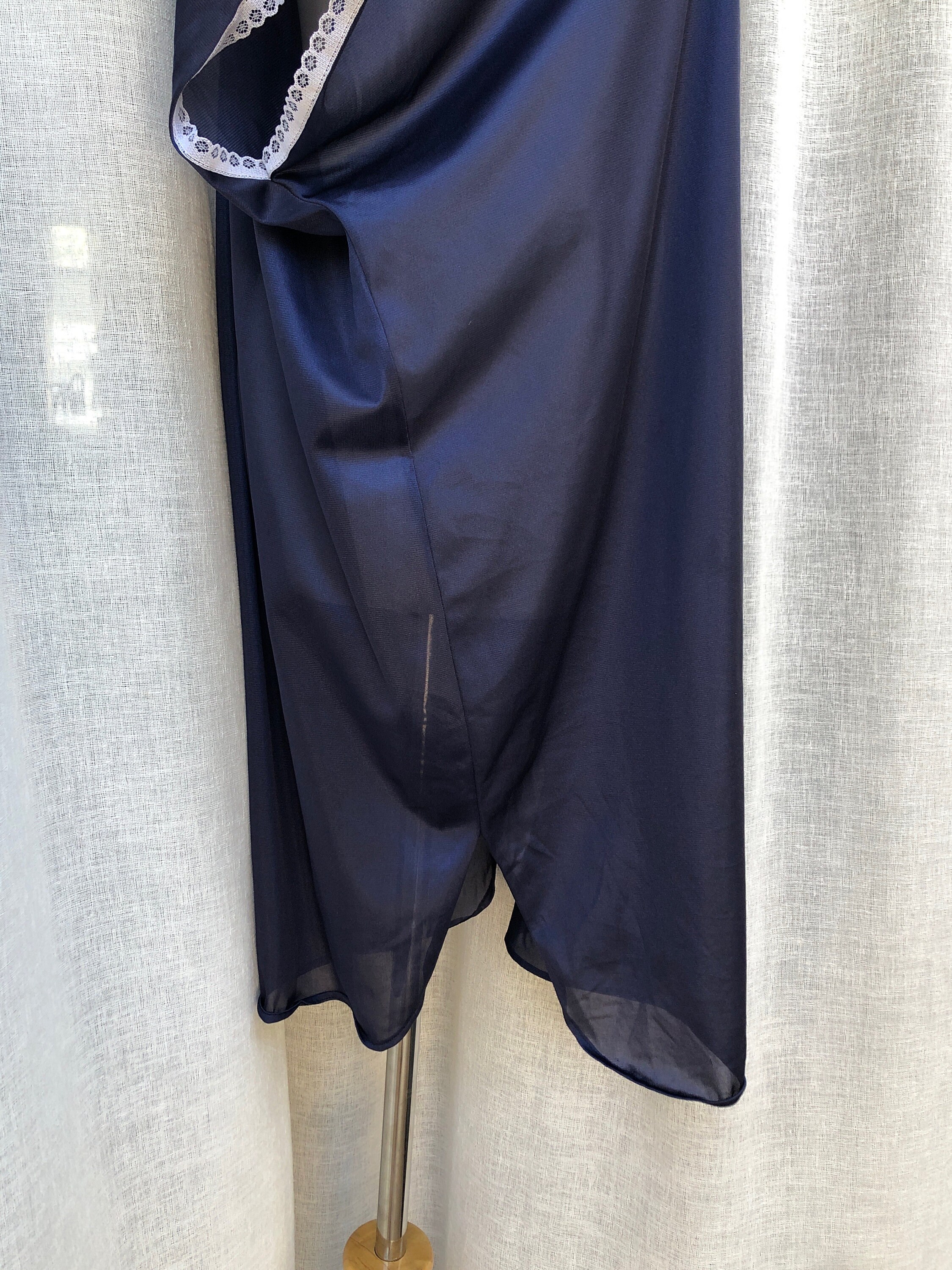 Anthony Richards Navy Blue Polyester Free Kimono Shape Loungewear Dress ...