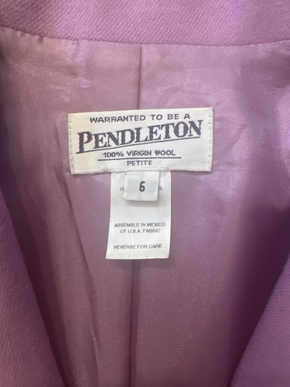 PENDLETON Lilac Purple Virgin Wool Blazer - Gem