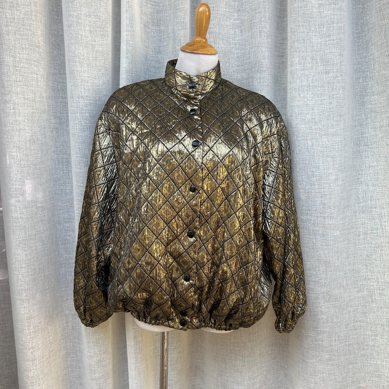 Metallic Bomber Jacket - Etsy