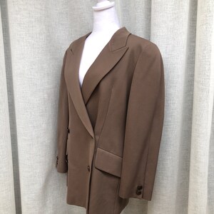 Vintage Mirrors of Krizia Light Brown Sand Color Double Breasted Wool ...
