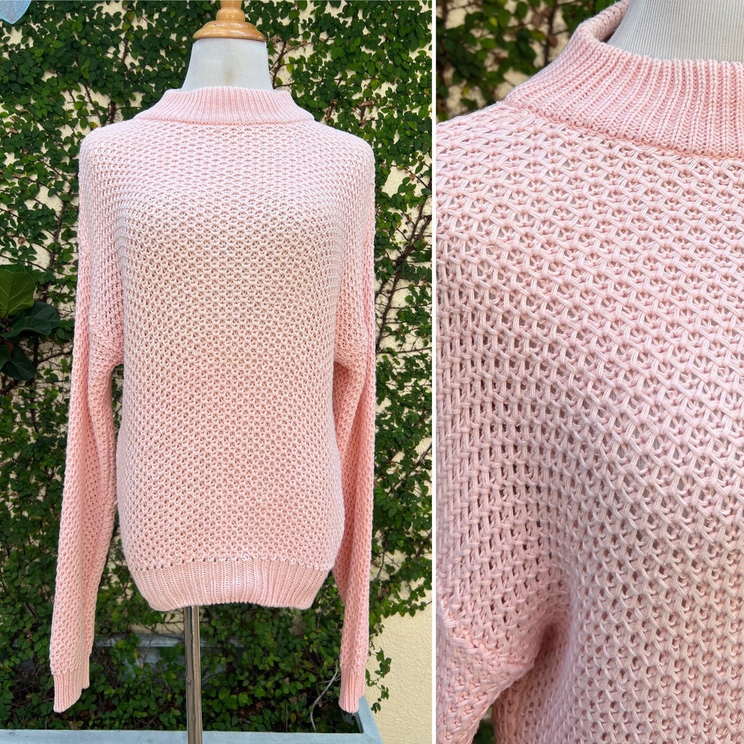 Vintage Moods by Krizia Light Pink Ramie and Cotton Blend Pullover ...