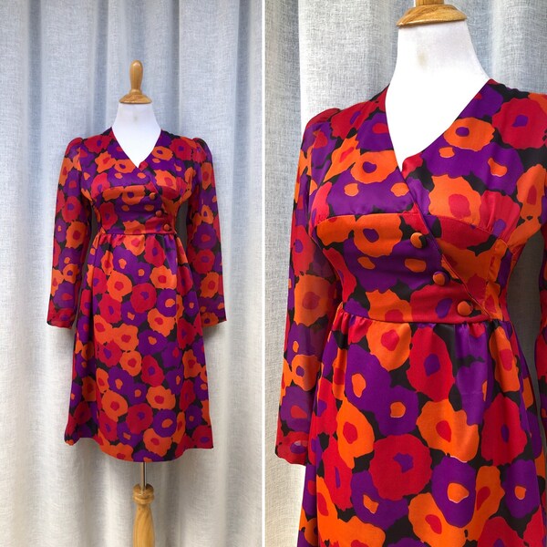 Purple and Red Dress - Etsy