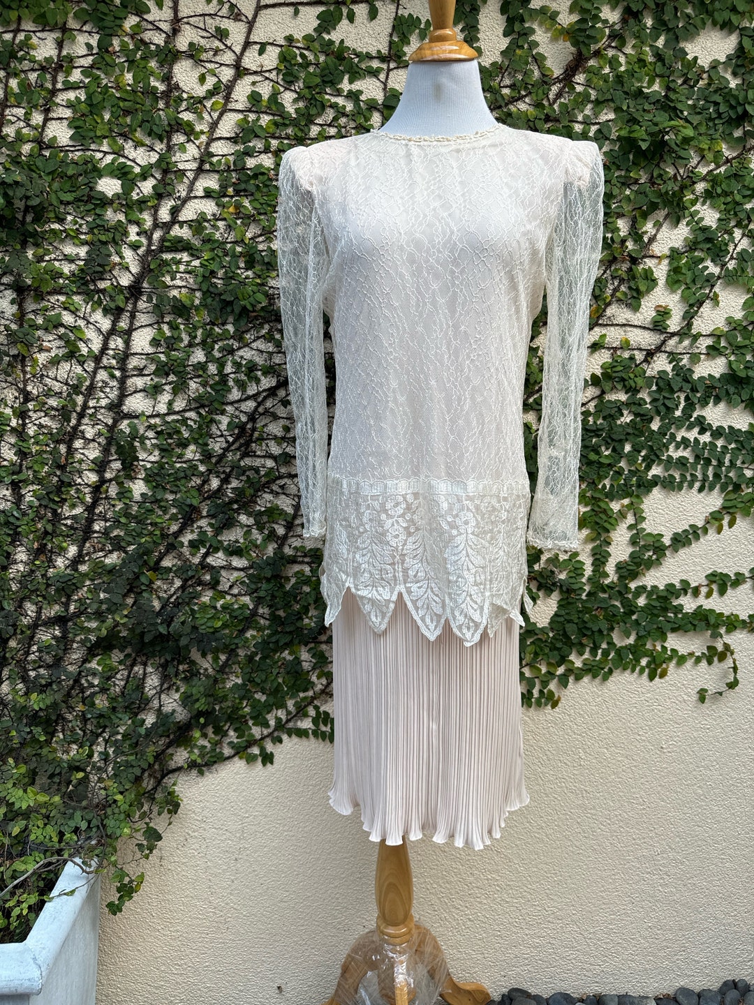 Barbara Chodos for Michael Marcella Drop Waiste Lace Dress With ...