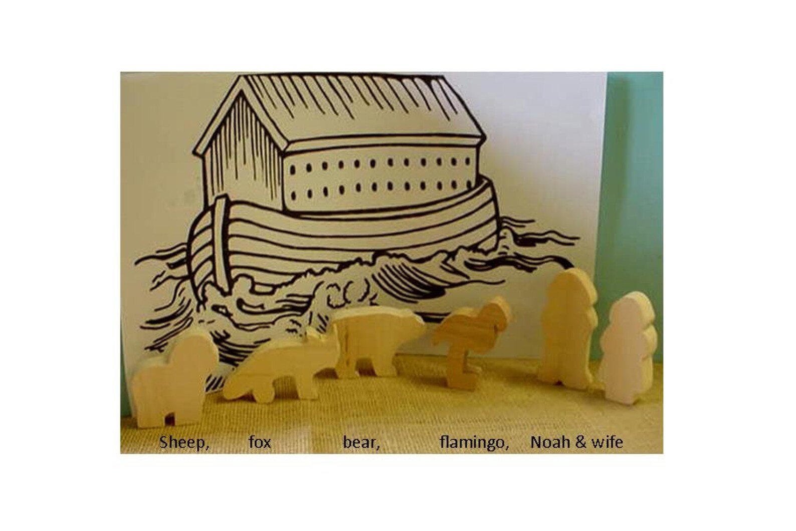 Animals on Noah's Ark include 17 different wood cut-out | Etsy