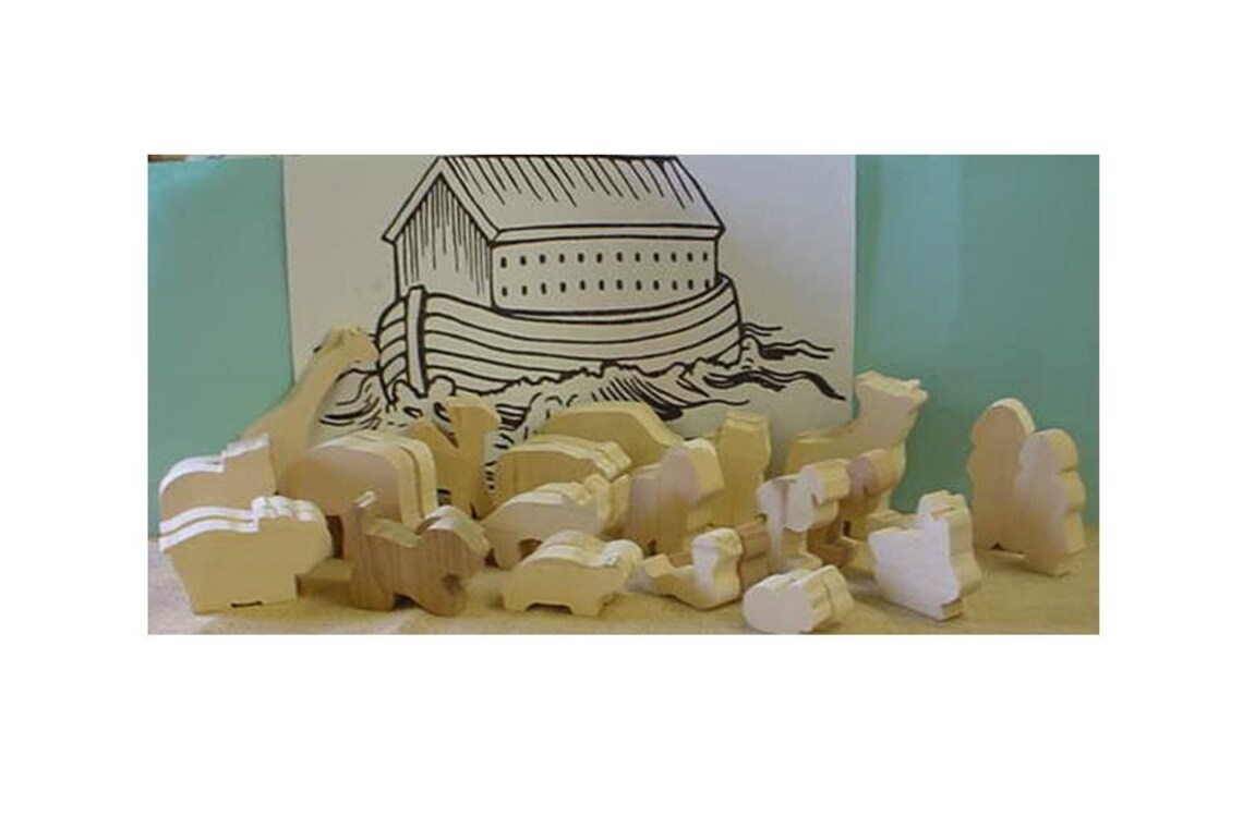 Animals on Noah's Ark include 17 different wood cut-out | Etsy