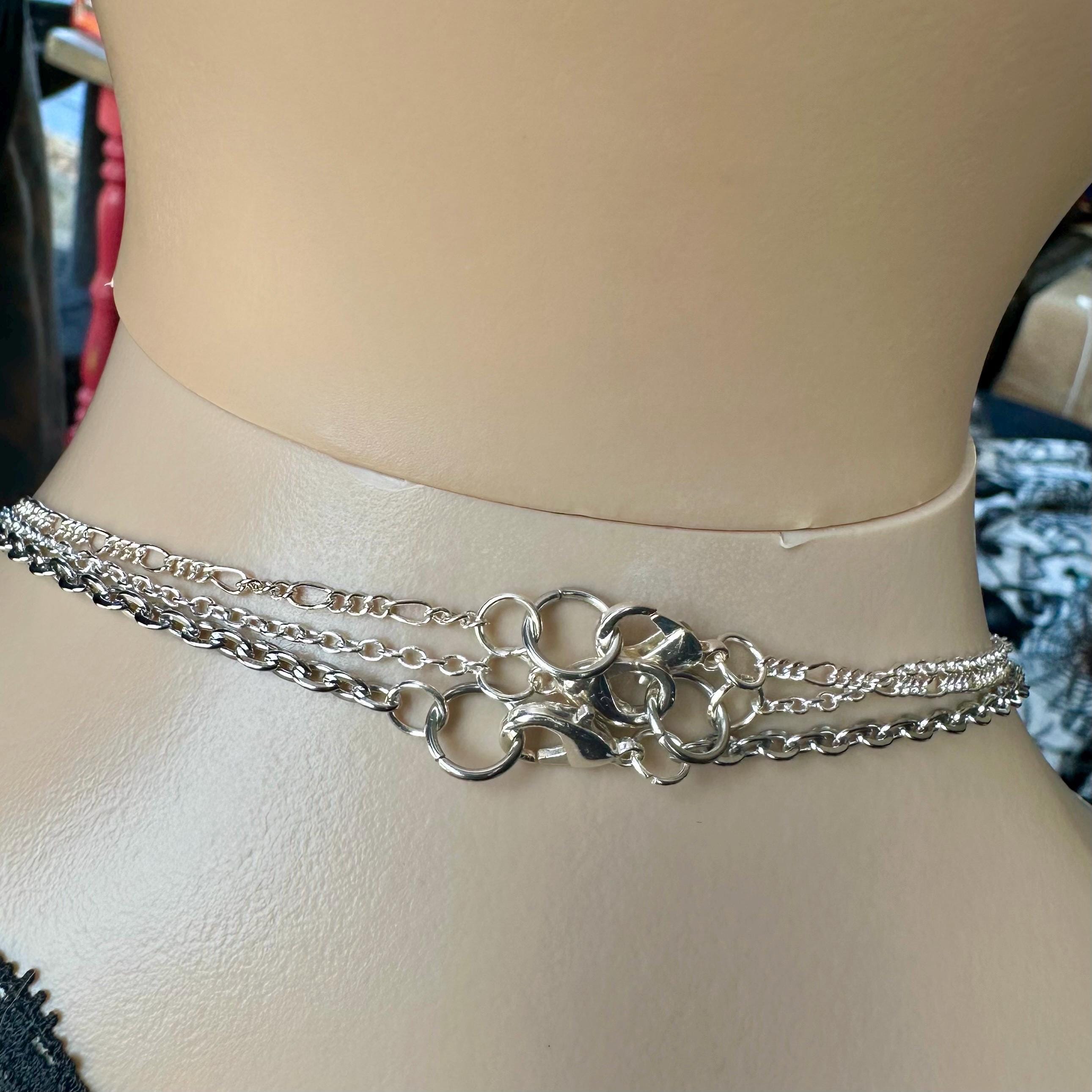 Vampire Necklace Trio Silver Chain Blood Drop Fangs Coffin - Etsy