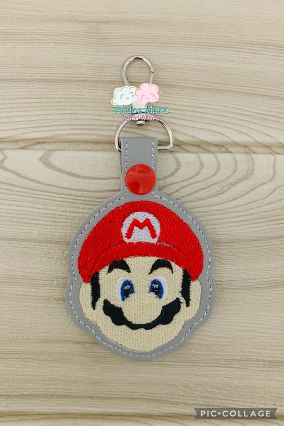 Super Mario Keychain Embroidery Key Fob | Etsy