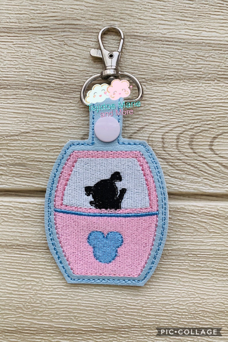 Skyliner, Mouse Skyliner Key Fob, Embroidery Key Fob, Embroidered, Key ...
