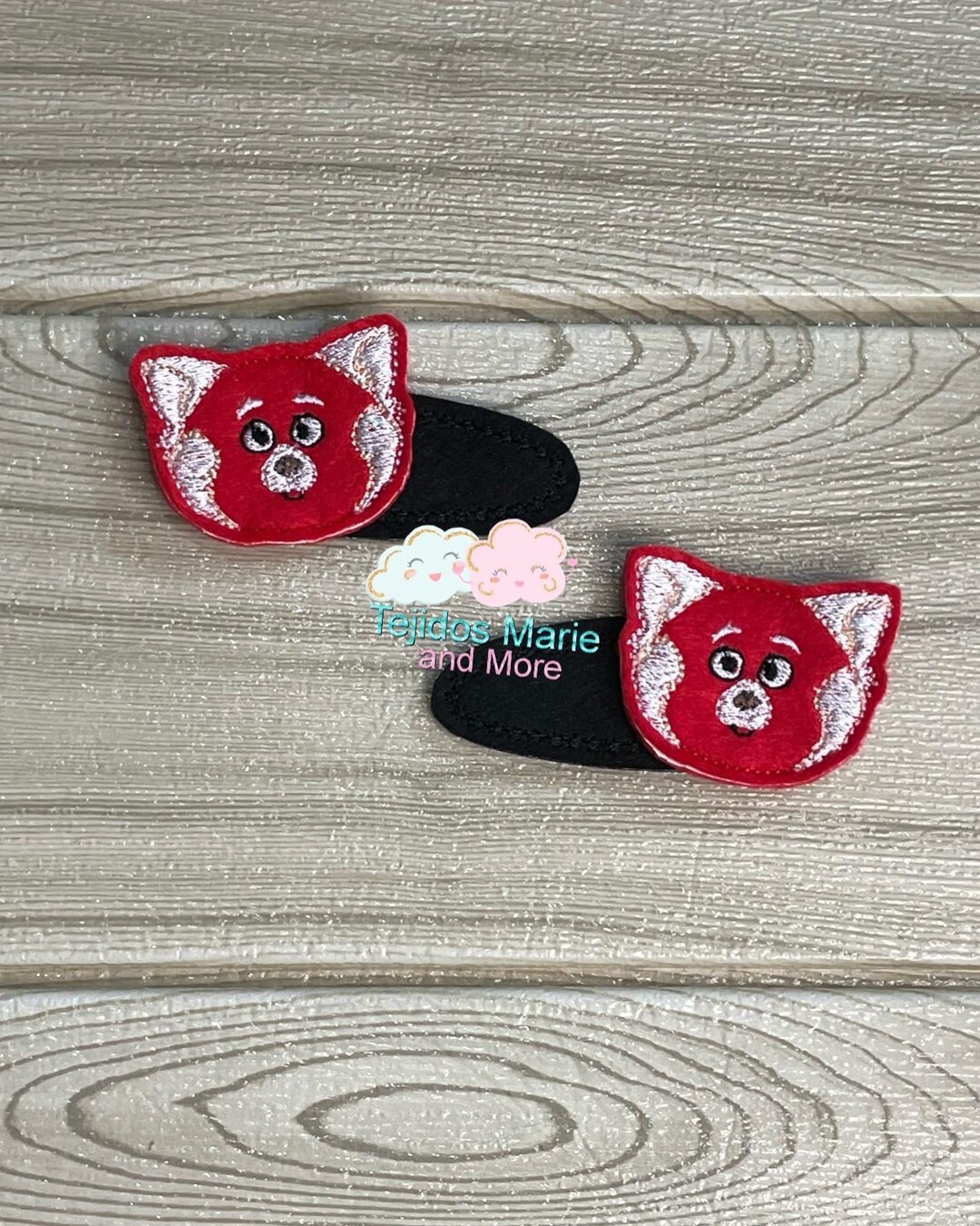 Panda Turning Red Hair Clip, Panda Clips, Hair Accessory’s, Todler Hair ...