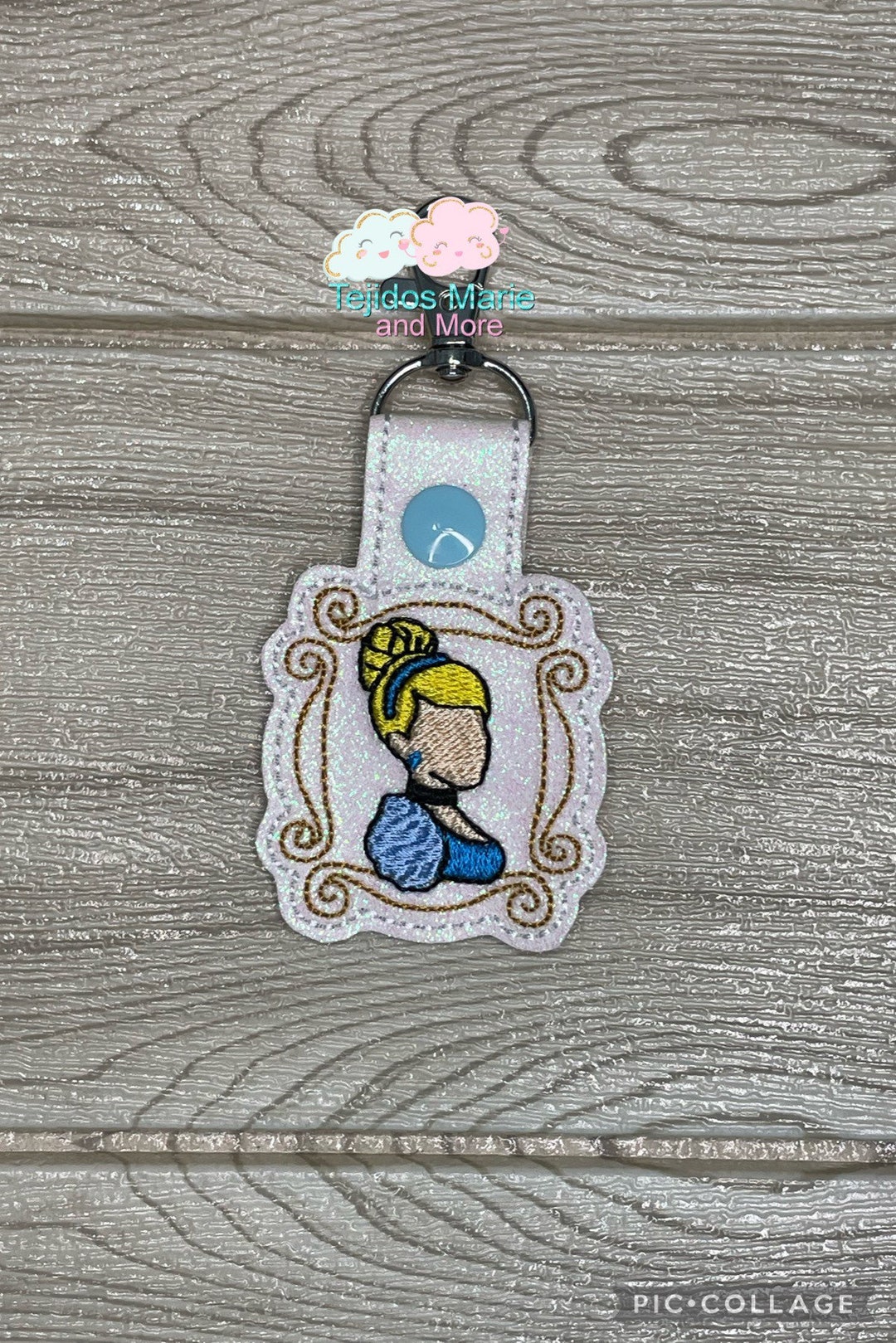 Cinderella Key Fob, Embroidery Key Fob, Embroidered, Key Chain, Key ...