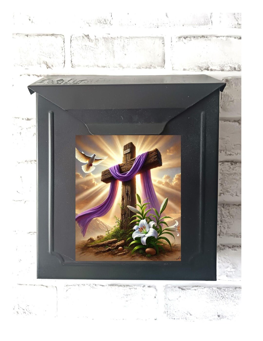 Christian Easter Cross Mailbox Magnet 5x6 for Wall Mount Square ...