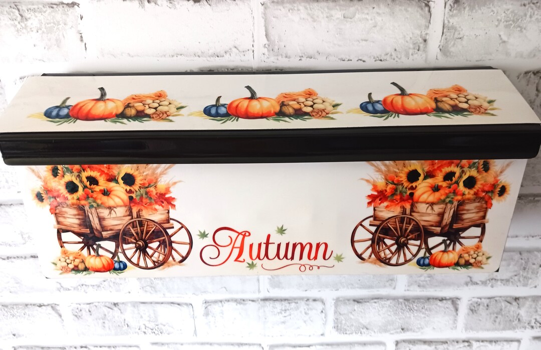 Wall Mount Mailbox Cover Fall Wagon Magnet Set, Outdoor Mailbox Magnets ...