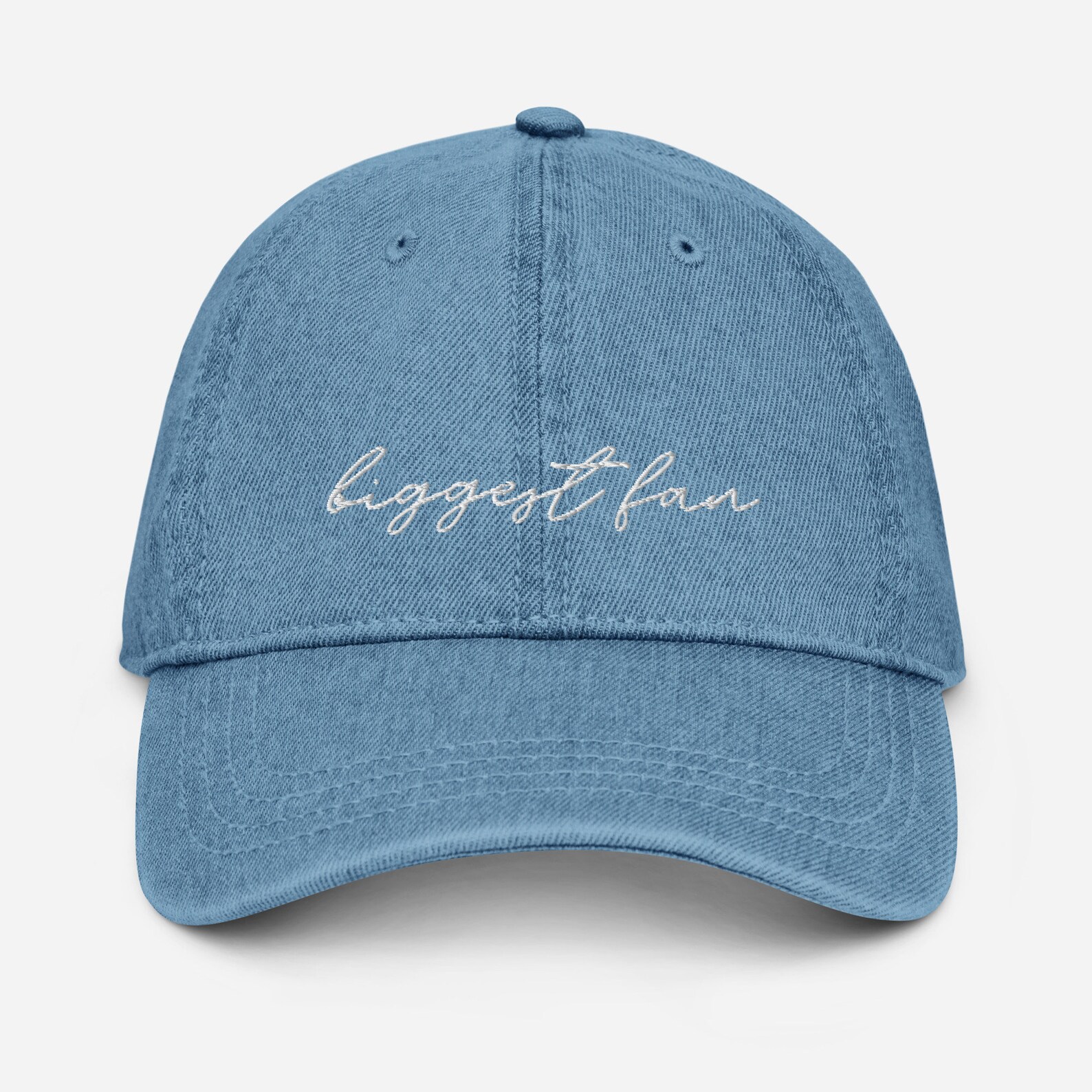 Biggest Fan Denim Hat - Etsy