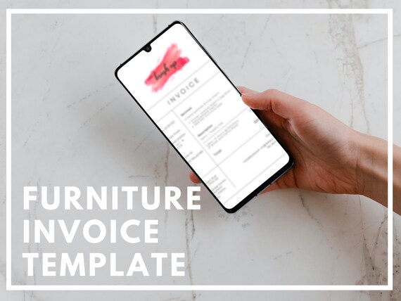 Furniture Invoice Template - Etsy