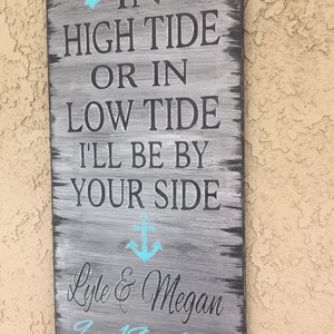 High Tide or Low Tide Personalized Sign. 12" X 24" - Etsy